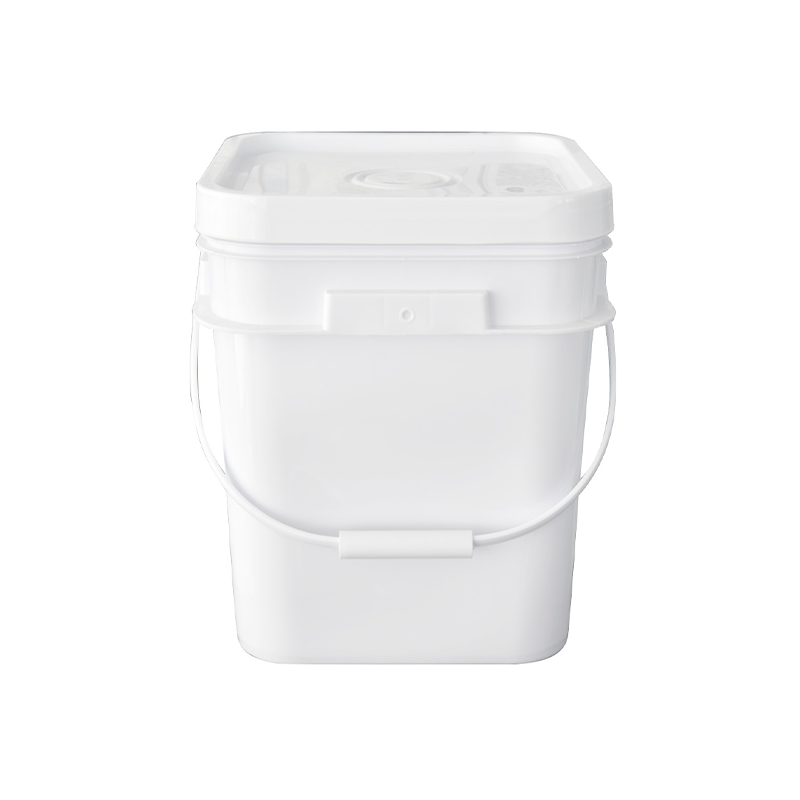 HDPE 16L White Square EZ-Stor Pails - Enlightening Plast