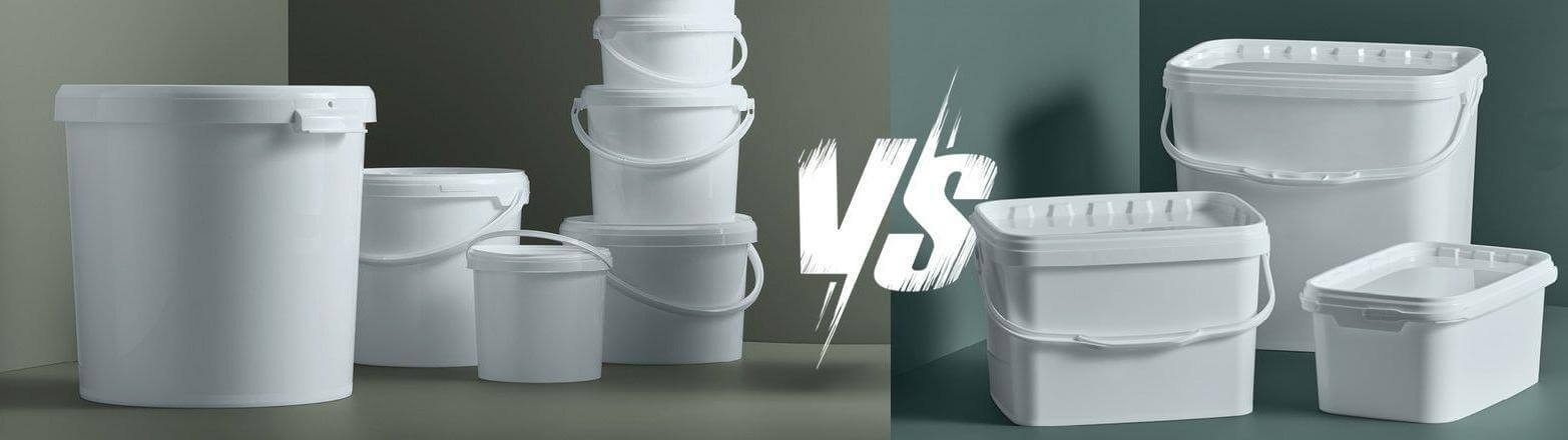 Round vs. Rectangular Plastic Buckets for Bulk Storage