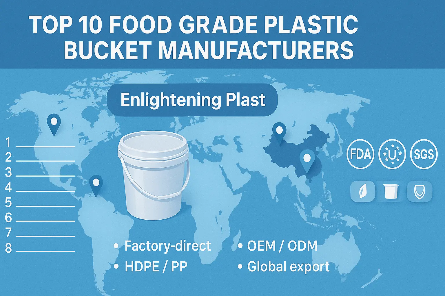 Top 10 Food Grade Plastic Bucket Manufacturers | Enlightening Plast